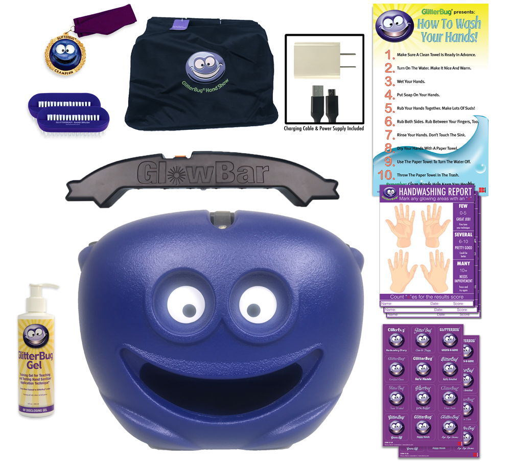 GlitterBug® GBX Hand Sanitizer Training Kit with GlitterBug GEL - Brevis