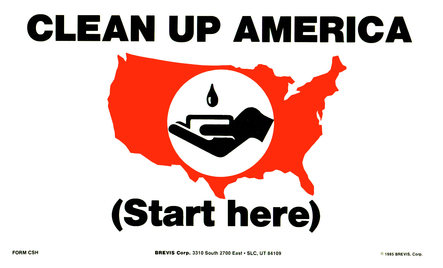 Clean Up America... Reminder Card - Brevis