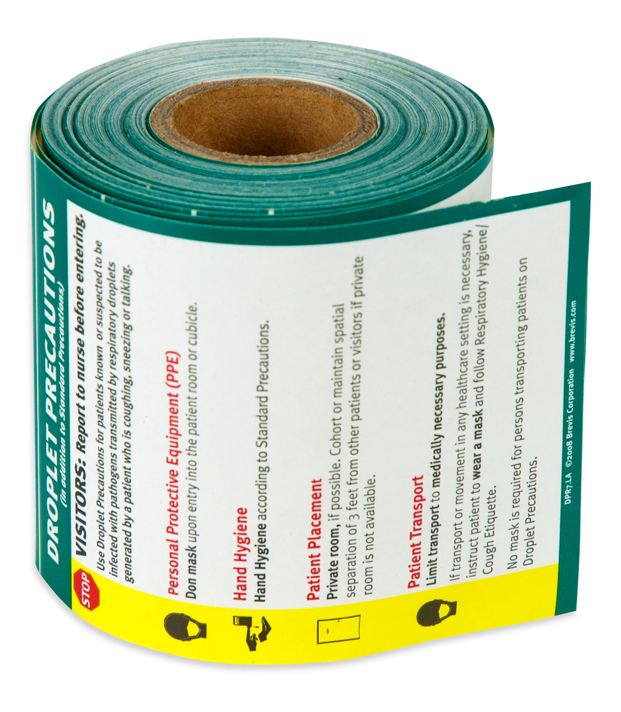 Droplet Precautions Labels - Brevis