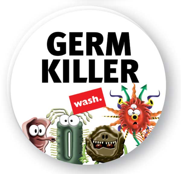 Germ Killer Campaign Button - Brevis